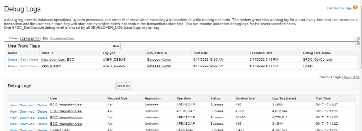 How to delete all debug logs in Salesforce – SFDC Arjuna